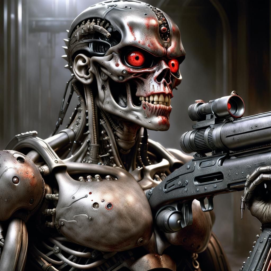 Toad as the Terminator, 3rd try - AI Generated Artwork - NightCafe Creator