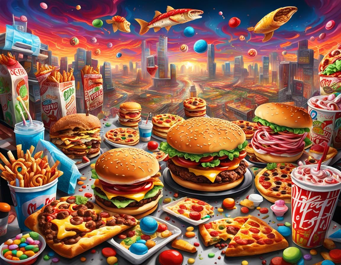 It's A Fast Food World! - AI Generated Artwork - NightCafe Creator