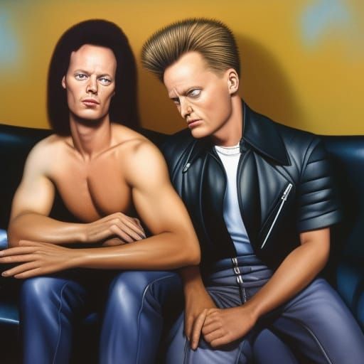 Beavis and Butthead as Lovers IV - AI Generated Artwork - NightCafe Creator