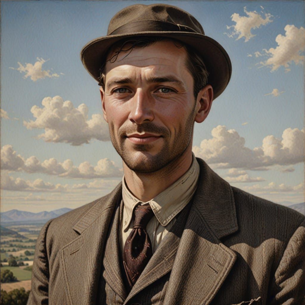 George Howard Allen - Photorealistic Portrait of George Howa...