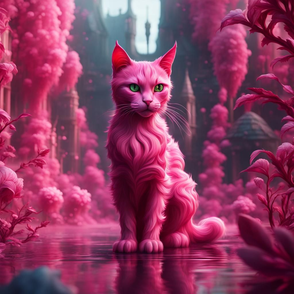 Pink cat - AI Generated Artwork - NightCafe Creator