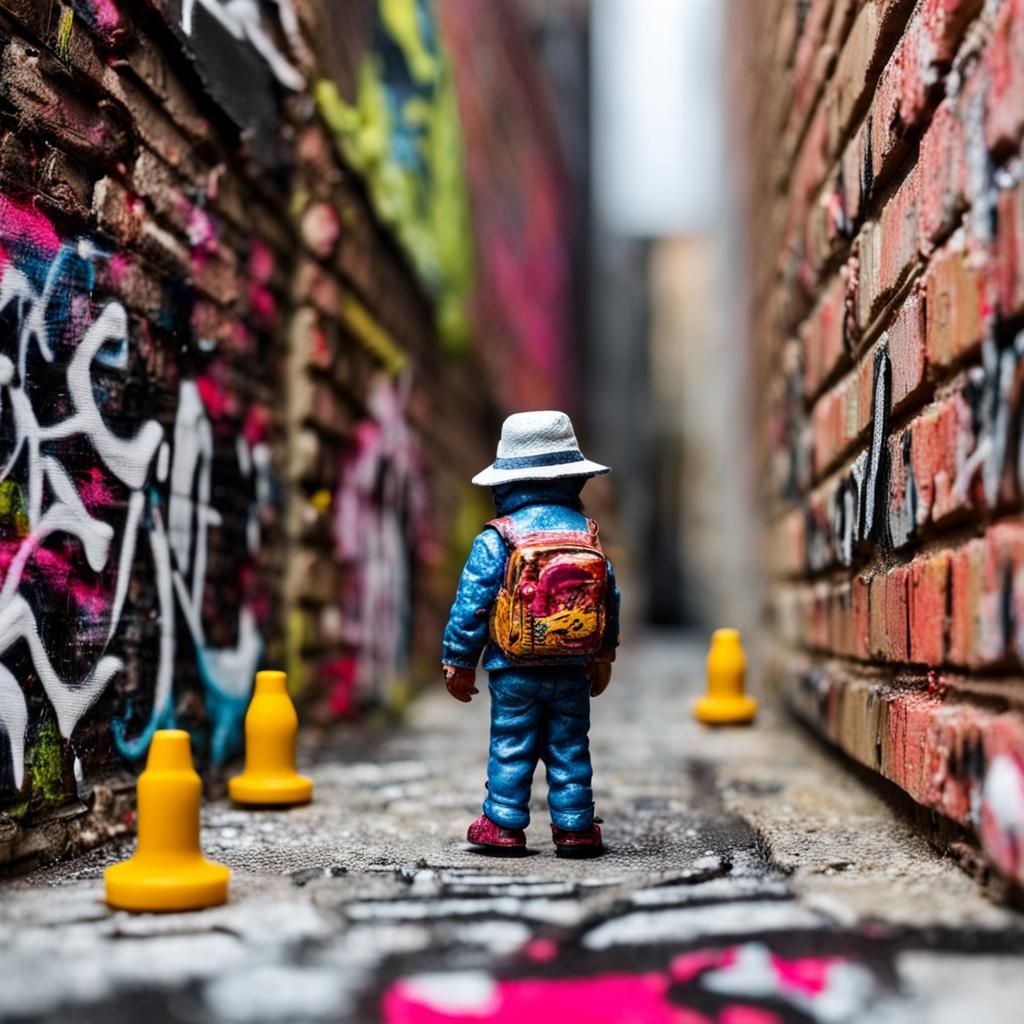 miniature graffiti riffing on single germ theory by miniature street ...