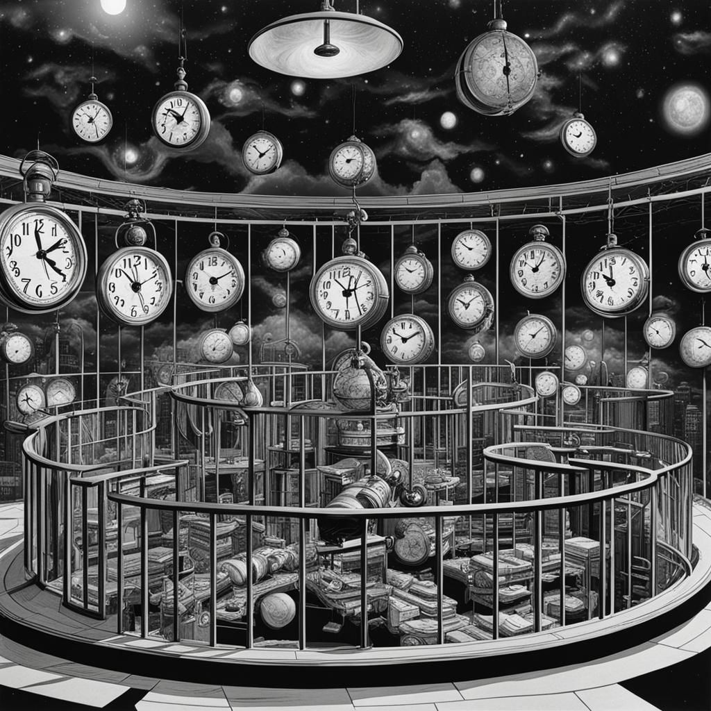 Twilight zone dimension of time with clocks - AI Generated Artwork ...