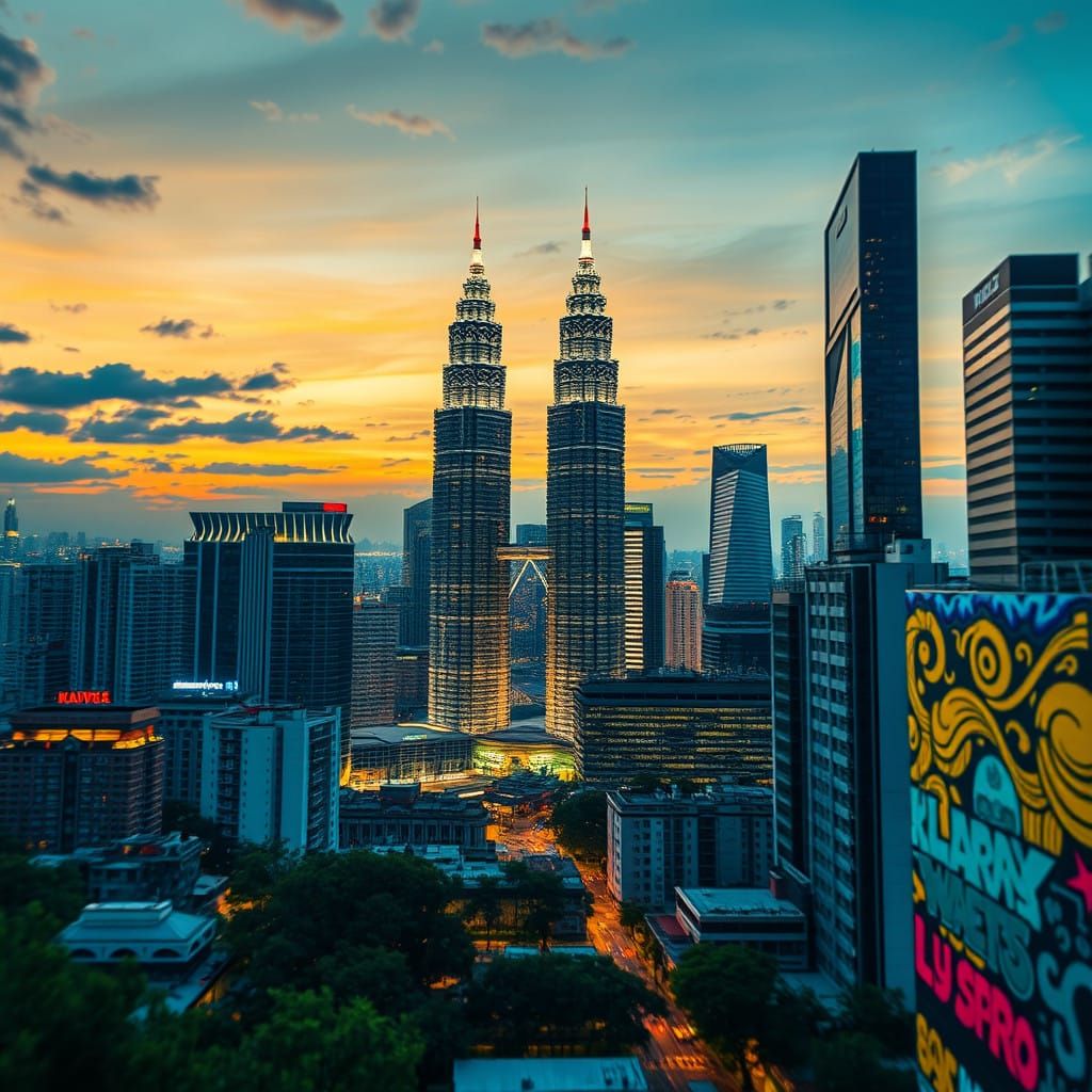 Beauty of Kuala Lumpur - Luminous Kuala Lumpur Cityscape Unv...