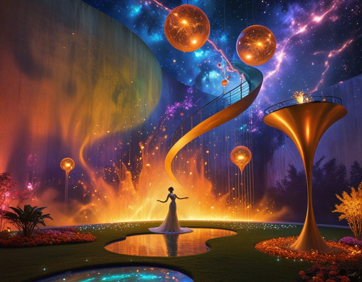 infinite curved space curved inside itself reflects all light cosmic ...