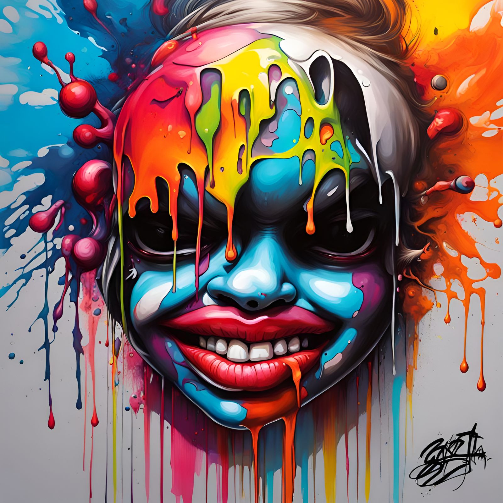 Psyco Face - AI Generated Artwork - NightCafe Creator