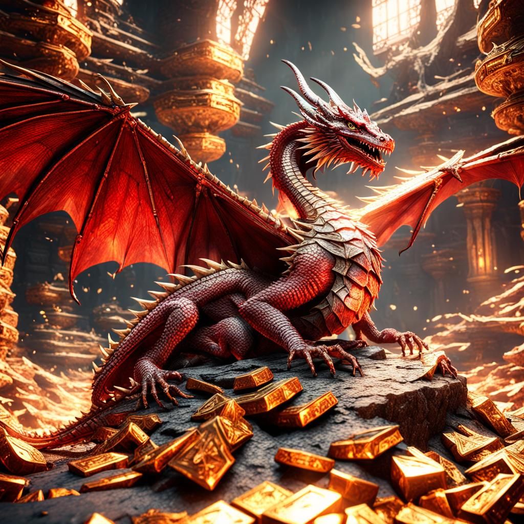 Smaug the Dragin - AI Generated Artwork - NightCafe Creator