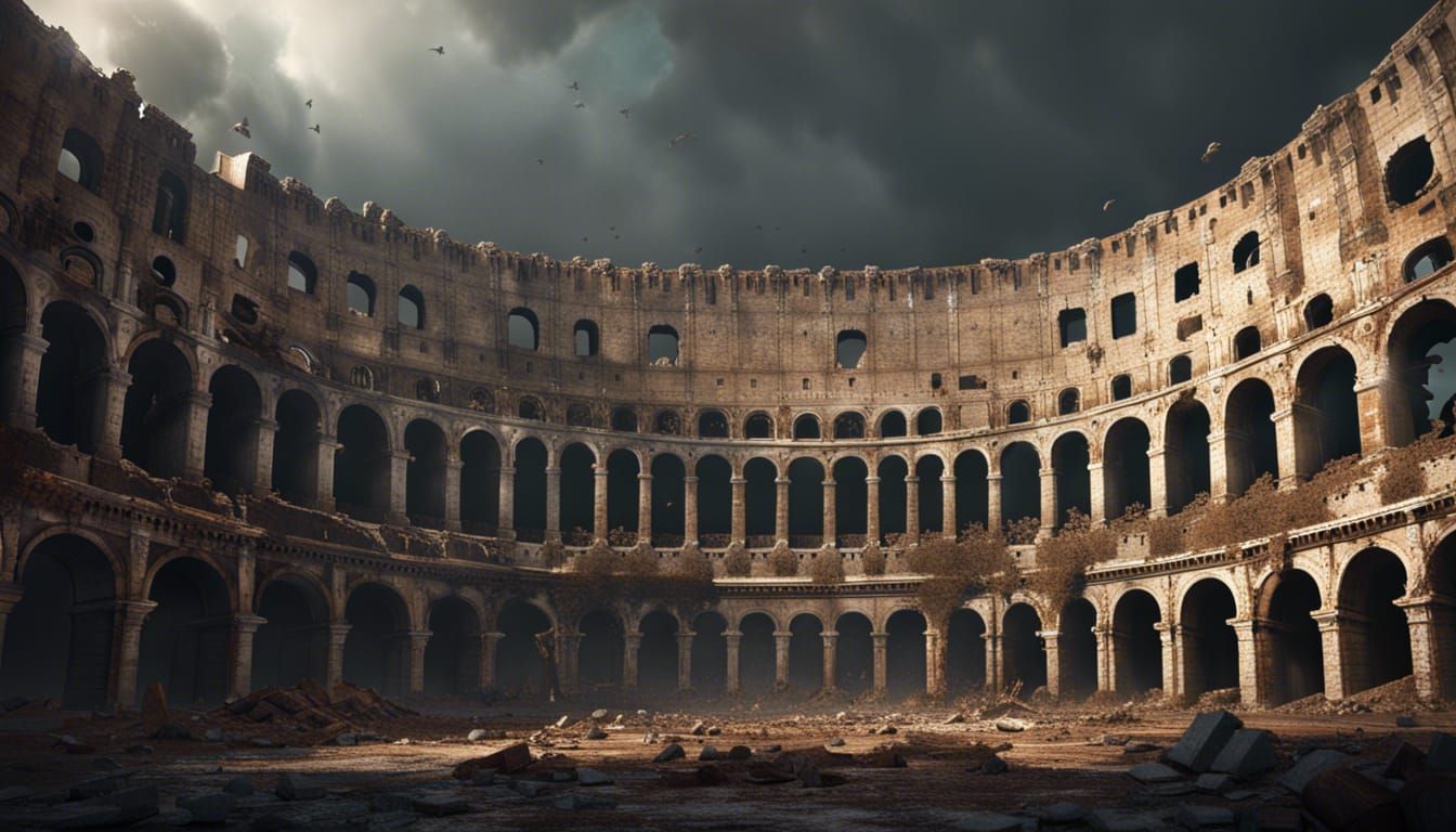 Apocalyptic Roman Colosseum - AI Generated Artwork - NightCafe Creator
