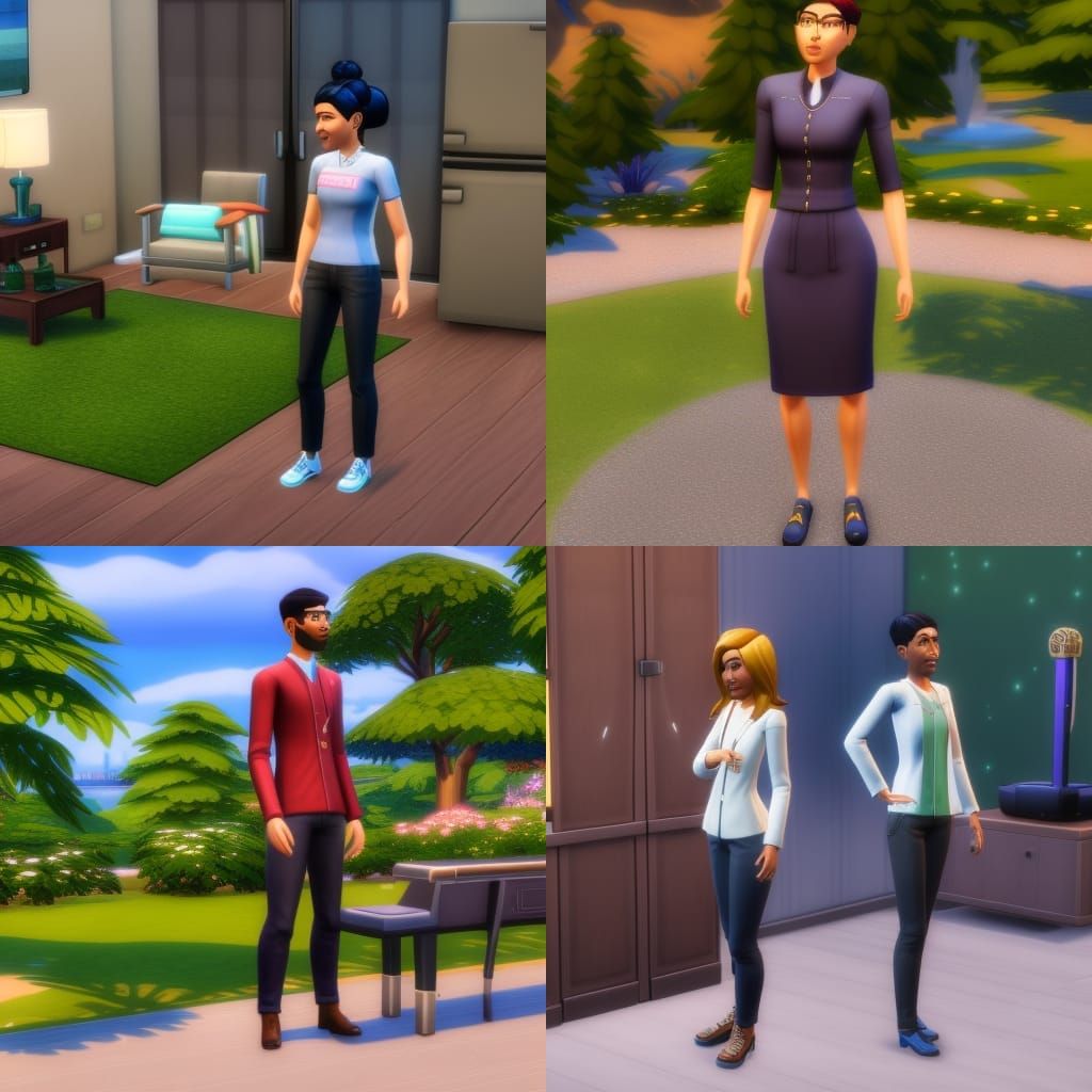 Sims 4 Outtakes - AI Generated Artwork - NightCafe Creator