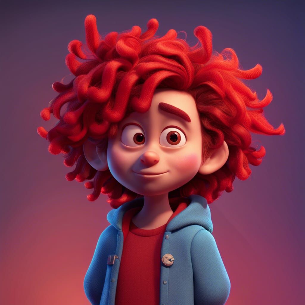 Ragazzo magro con capelli ricci e rossi - AI Generated Artwork ...