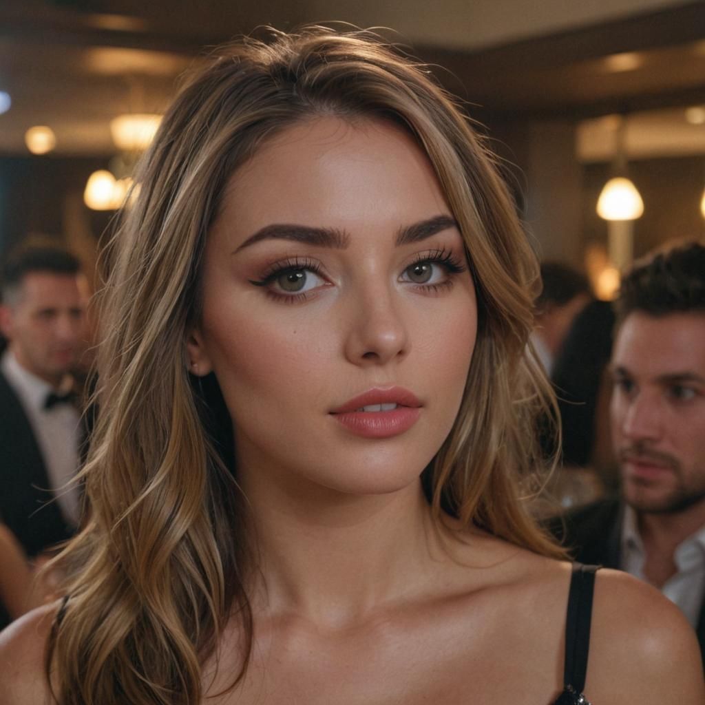 point of view of look out across the club and making eye contact with a ...