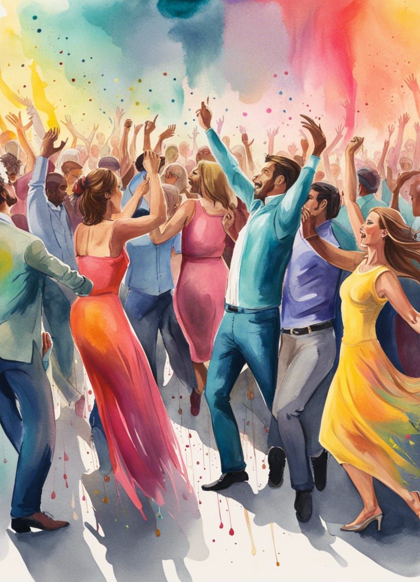 dancing crowd - AI Generated Artwork - NightCafe Creator