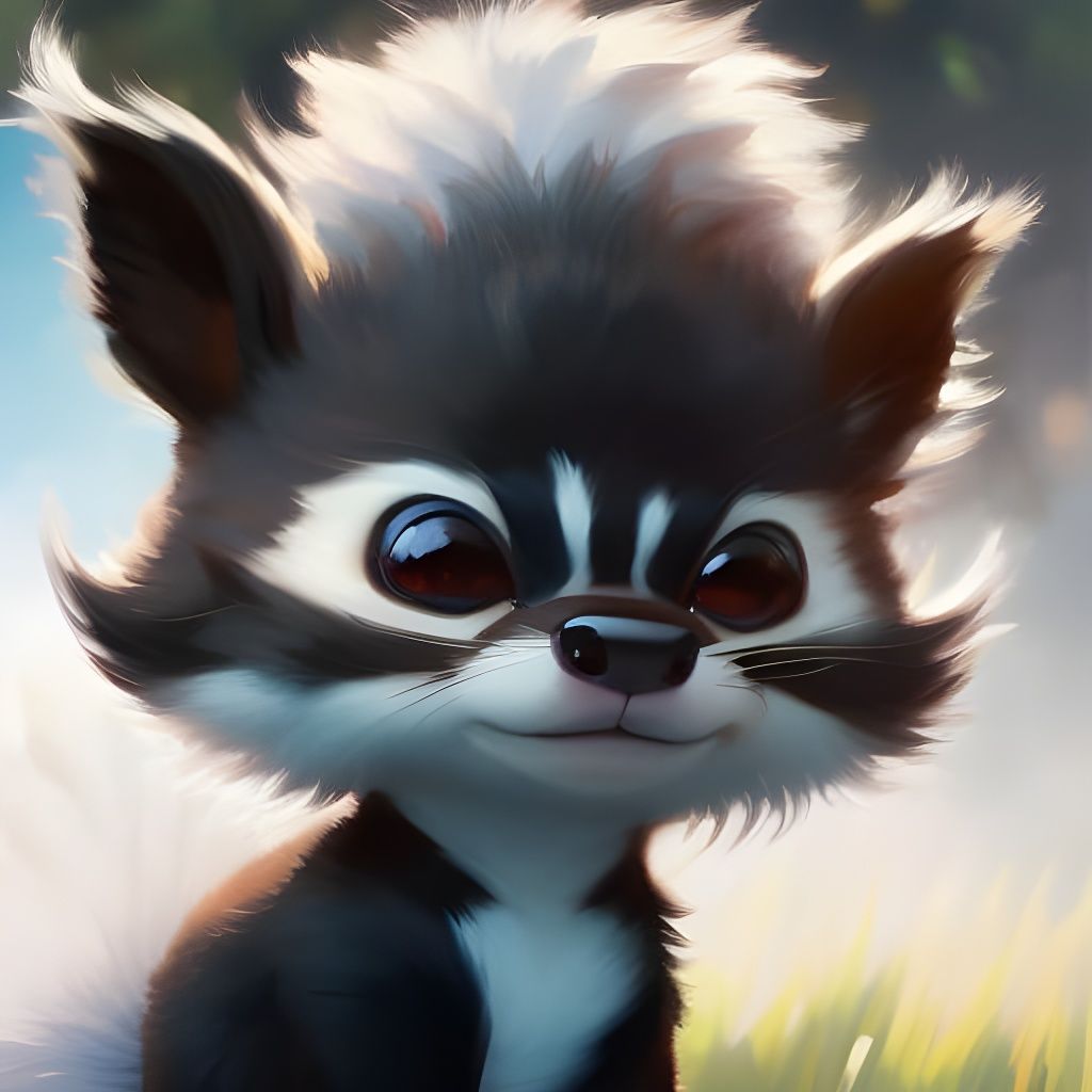 His name is Stinky Le Pew-pew 🦨🌸 - AI Generated Artwork - NightCafe Creator