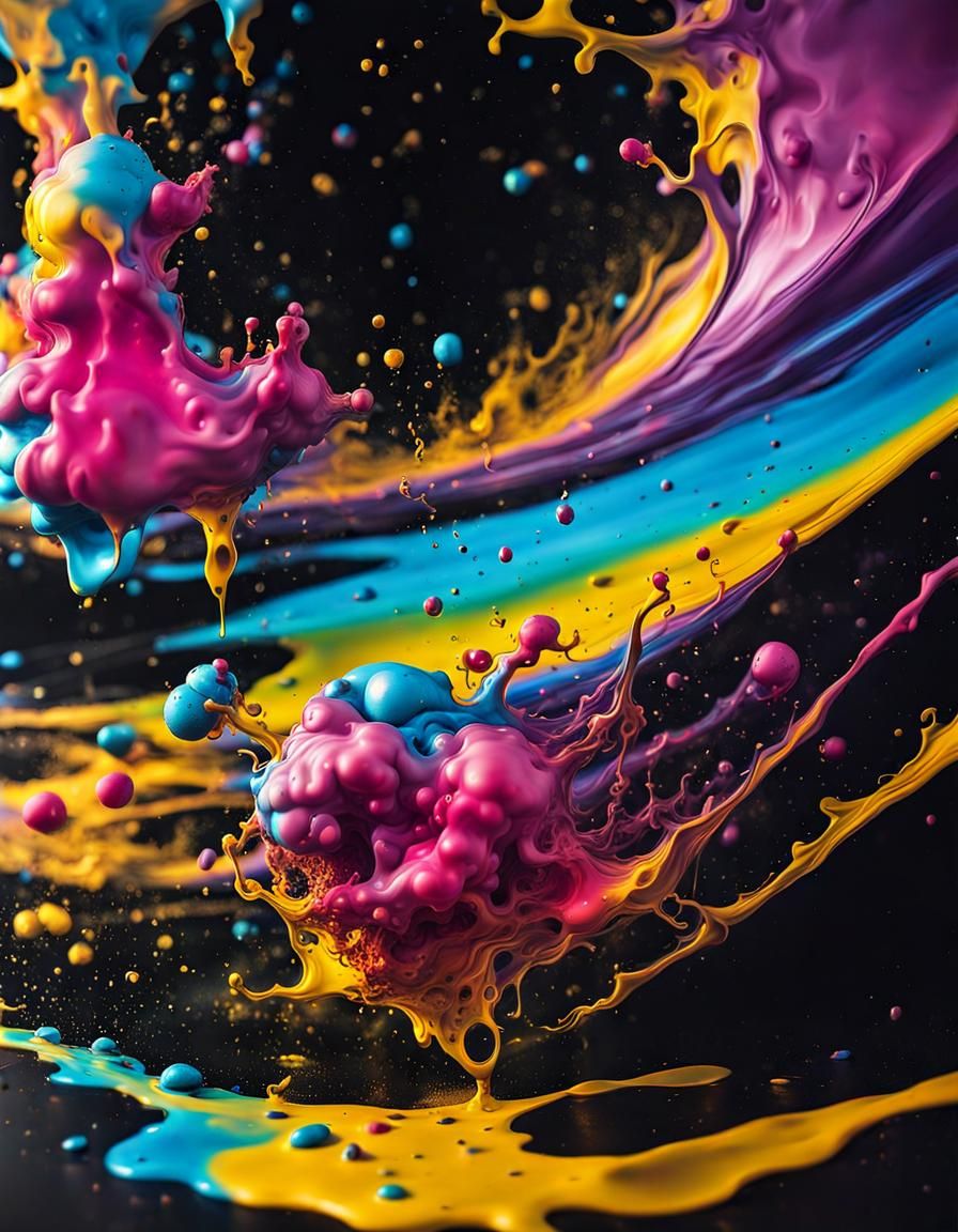 ink splatter art in the making (#394) - AI Generated Artwork ...