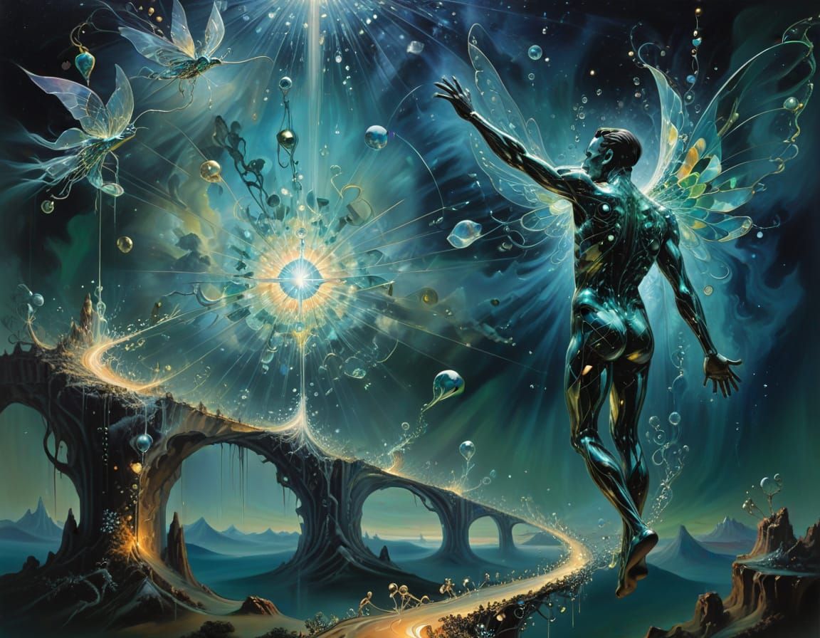 Surreal Dreamscapes: Vibrant Geometric Realms - AI Art