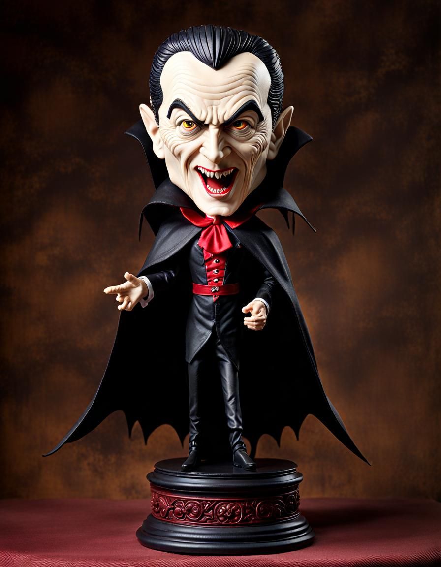 scary and realistic bobblehead Dracula, masterpiece - AI Generated ...