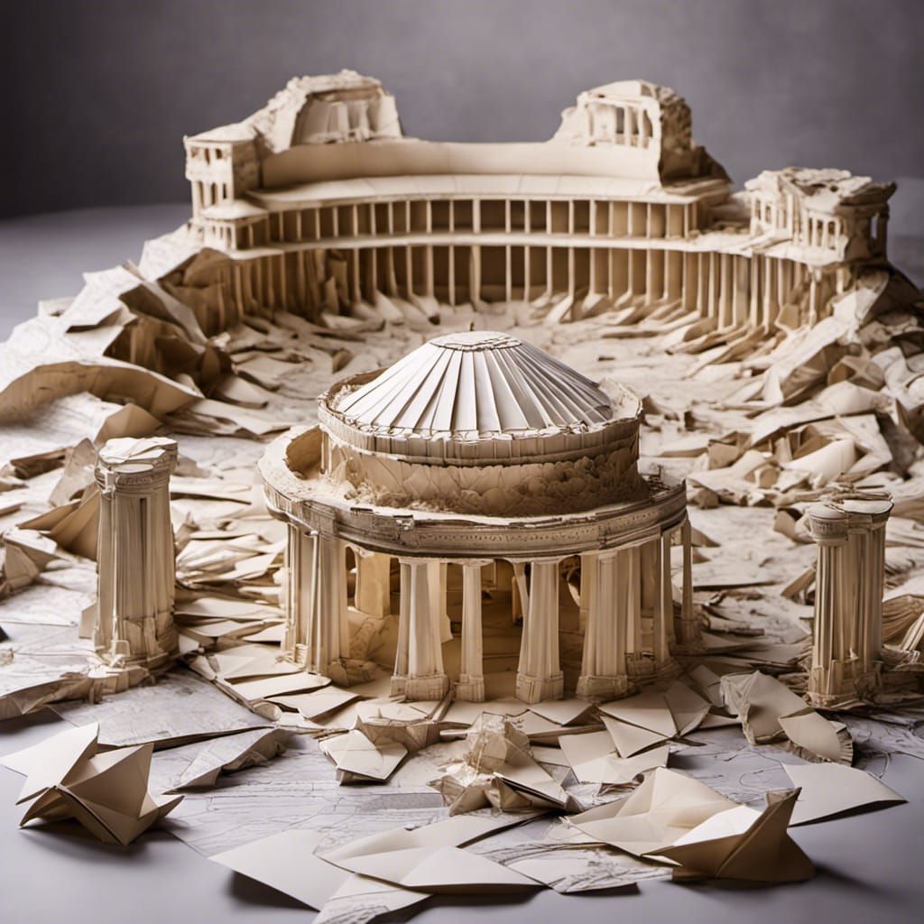 Origami Fall of the Roman Empire - AI Generated Artwork - NightCafe Creator
