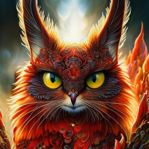 Owl cat - AI Generated Artwork - NightCafe Creator