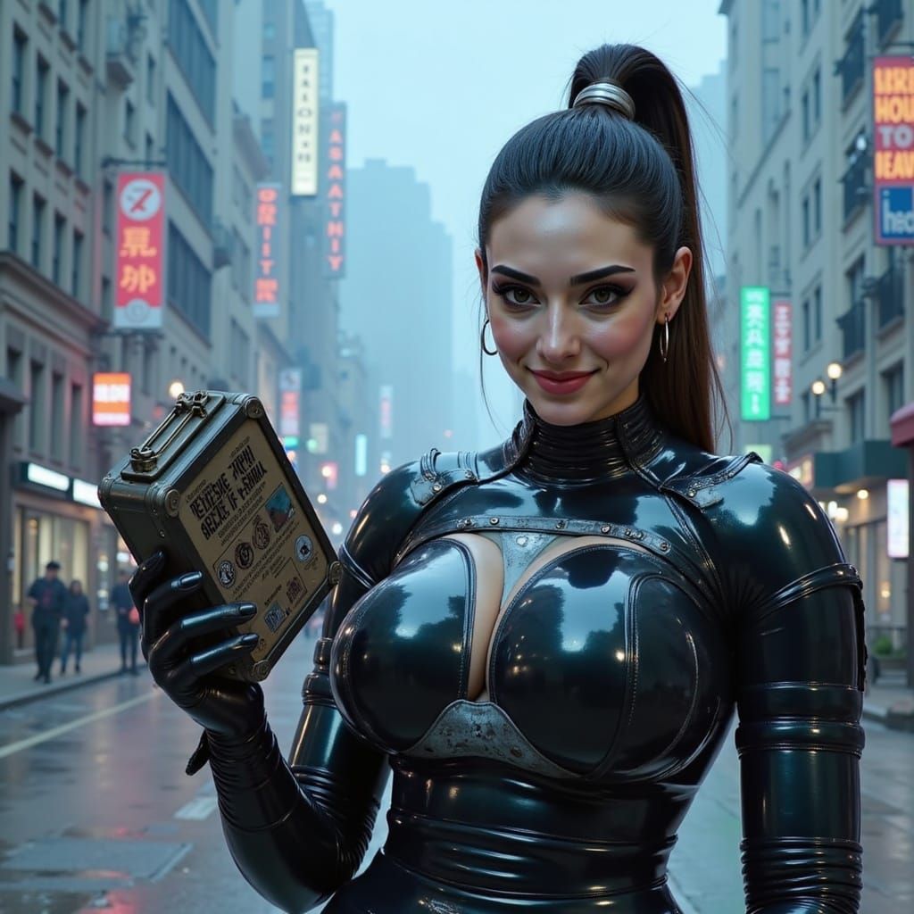 as a star trek futuristic samurai, monomolecular blade, in a futuristic ...