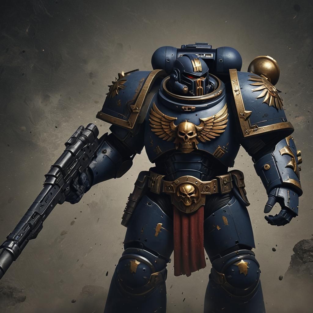 Warhammer 40k Space Marine - AI Generated Artwork - NightCafe Creator
