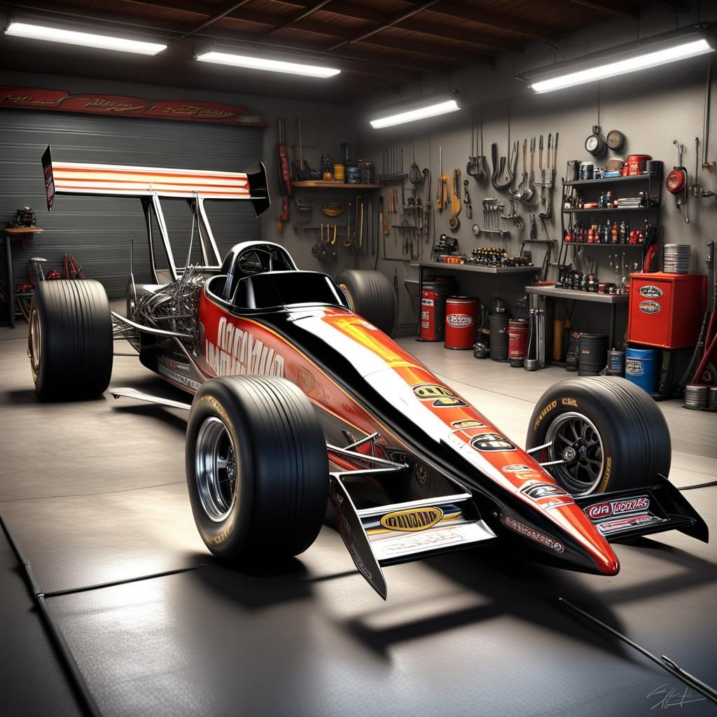 Ready for the Drag Strip ~ Top Fuel Dragster - AI Generated Artwork ...