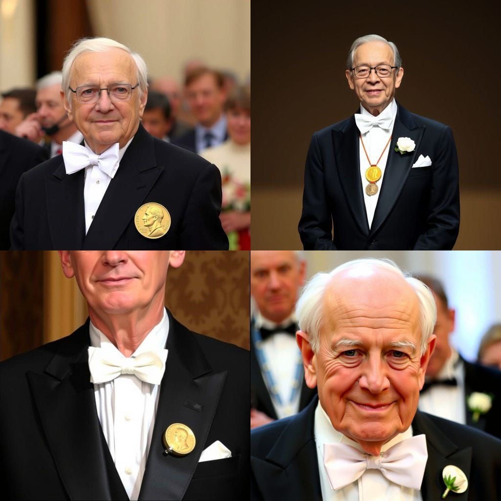 Distinguished Man in Black Tie Attire - AI Art