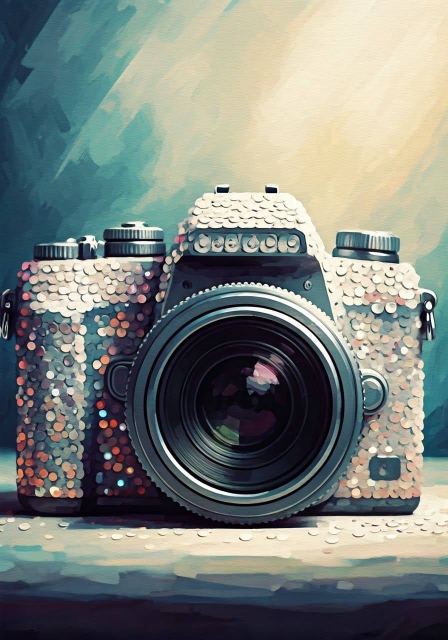 Gouache Camera Masterpiece in Impressionist Style - AI Art