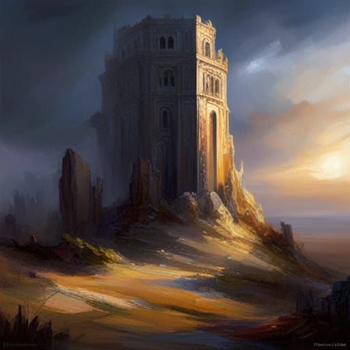 Desert Tower - AI Generated Artwork - NightCafe Creator