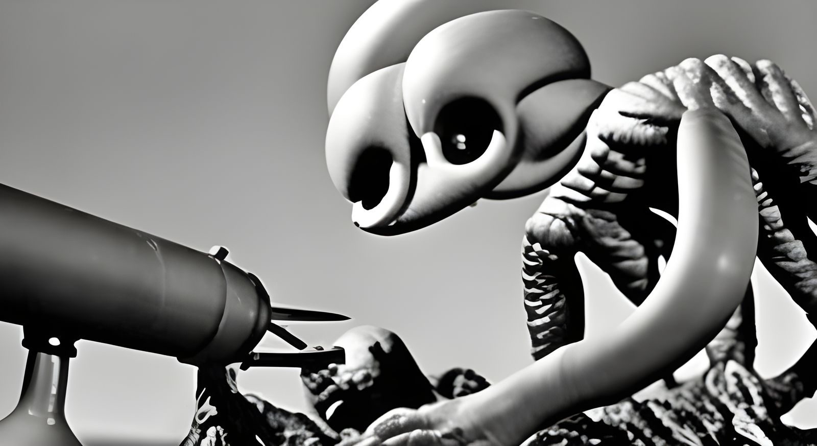 The creature with the atomic brain looked like something out of a 1950 ...