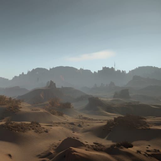 Desolate wasteland - AI Generated Artwork - NightCafe Creator