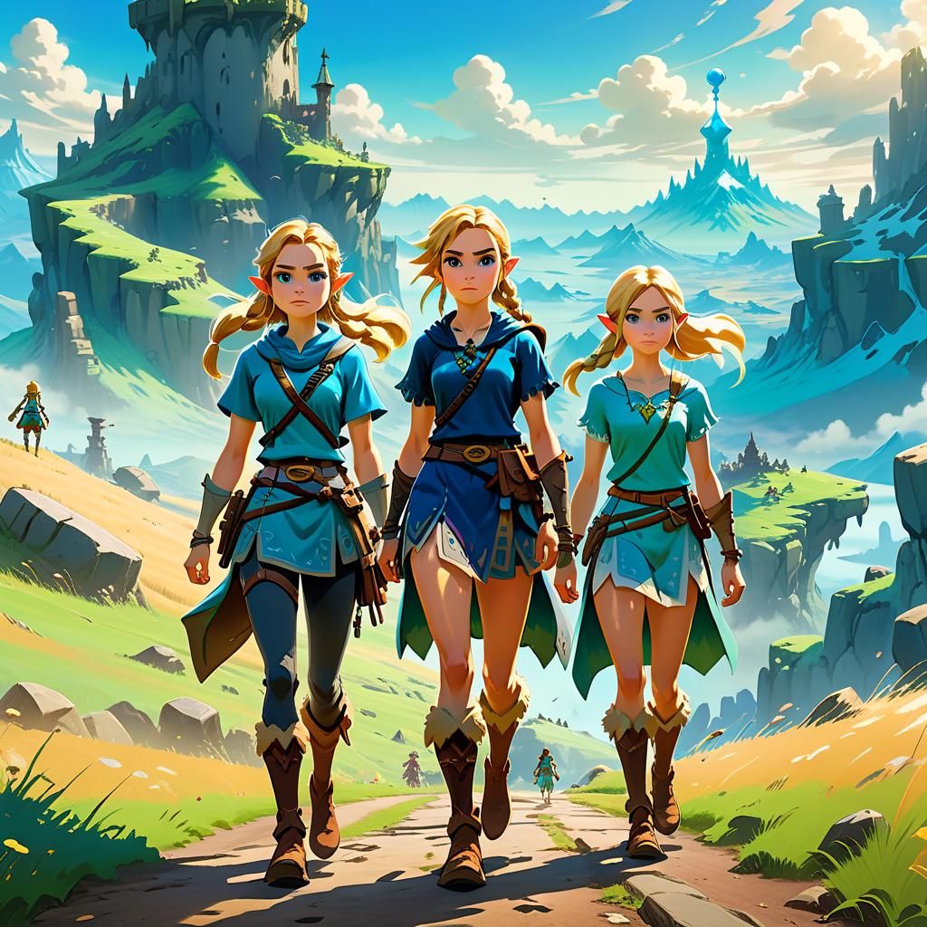 Triforce walk in Hyrule - AI Generated Artwork - NightCafe Creator