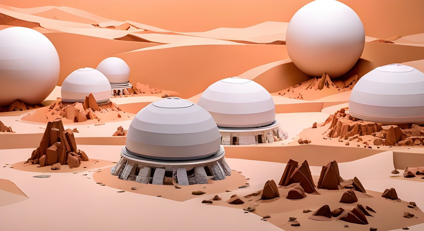 Mars Station Paper Sculptures - AI Generated Artwork - NightCafe Creator