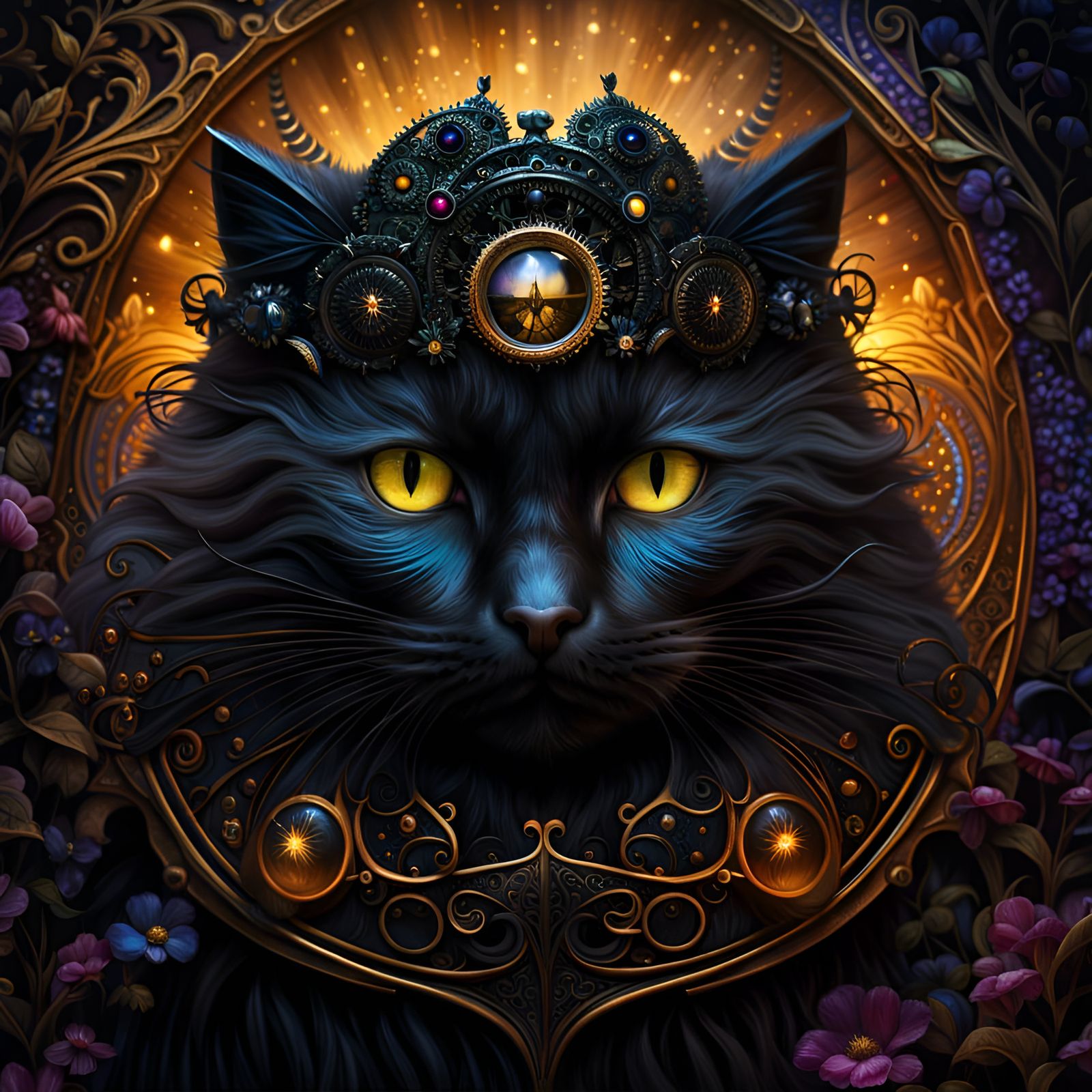 Black Magic Cat - AI Generated Artwork - NightCafe Creator