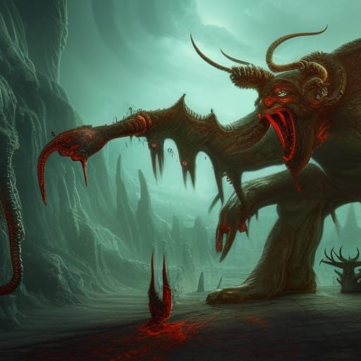 Demon making fun of humans - AI Generated Artwork - NightCafe Creator