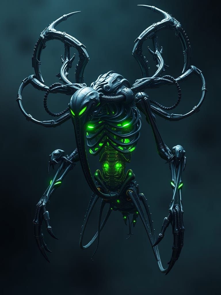 A biomechanical entity known as Necronom IV, inspired by the dark ...