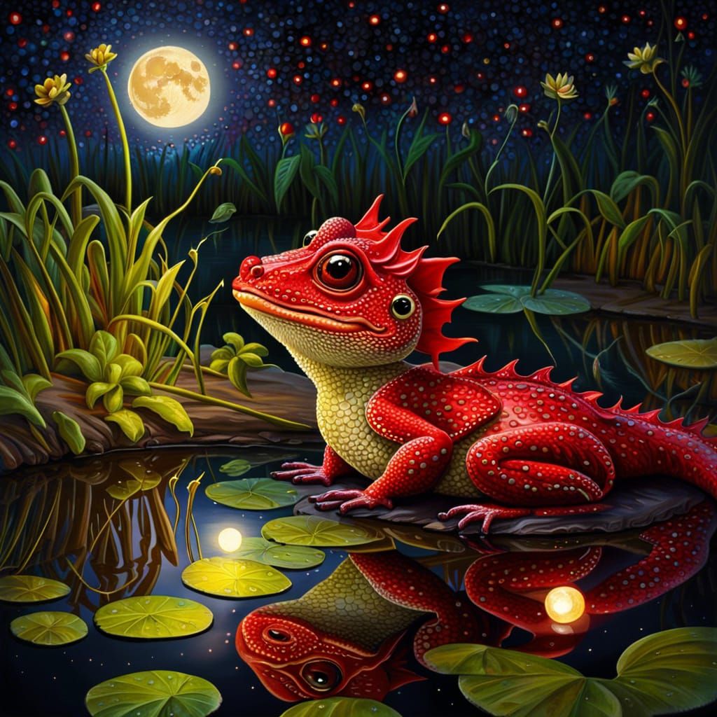 Frog Dragon Hybrid - AI Generated Artwork - NightCafe Creator