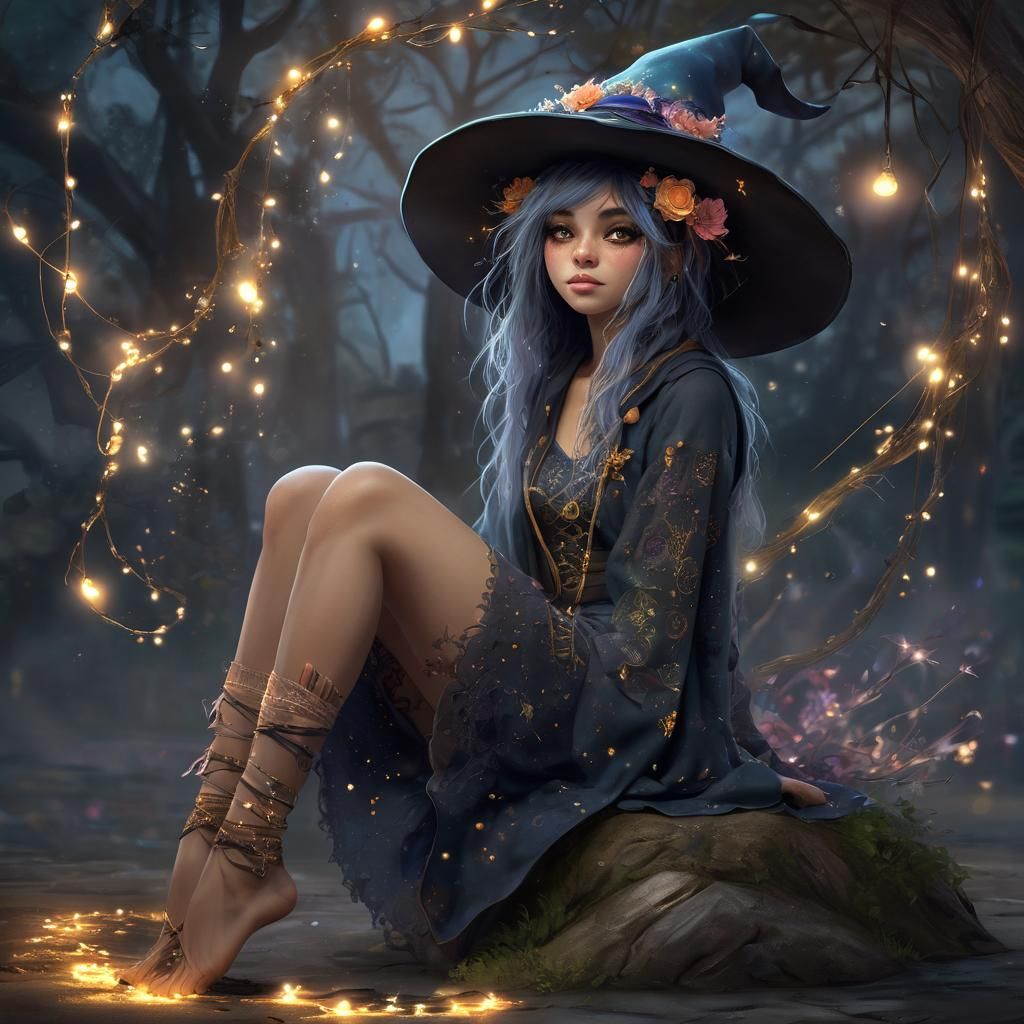pixie wizard sate girl - AI Generated Artwork - NightCafe Creator