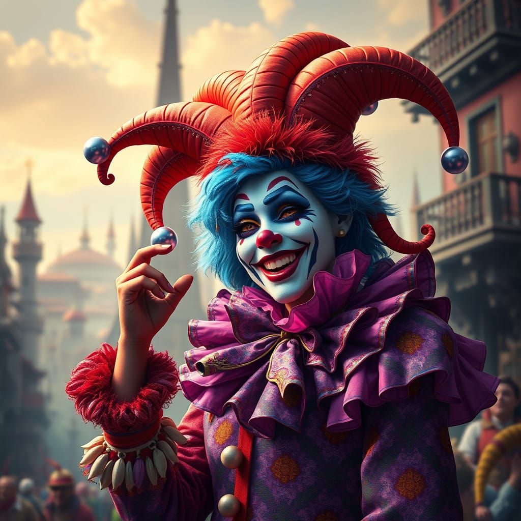 Colourful spirit of jester to life capture whimsical antics and ...