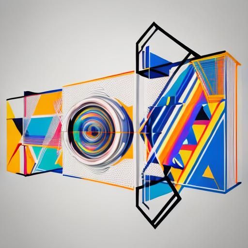 Screen print, pop art, splash screen art, triadic colors, digital art ...