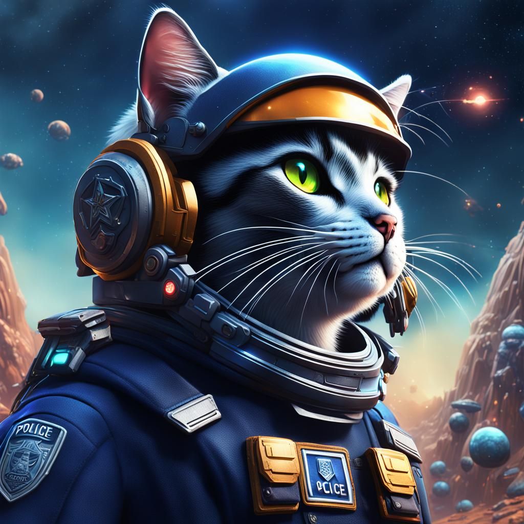 space cat police - AI Generated Artwork - NightCafe Creator