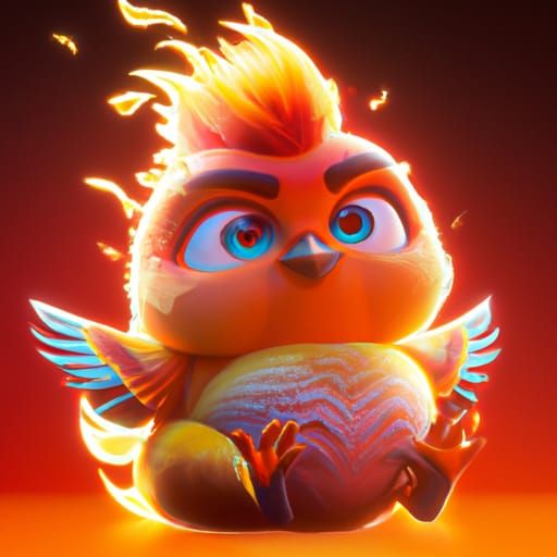 Chunky Phoenix Chick - AI Generated Artwork - NightCafe Creator