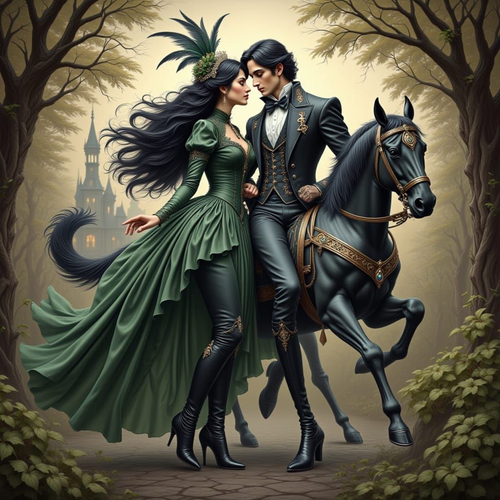 Victorian Warrior Stretches Before Battle in Elega... - AI Art