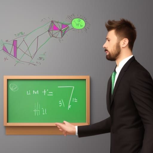 math teacher, man in suit and tie, green chalkboard - AI Generated ...