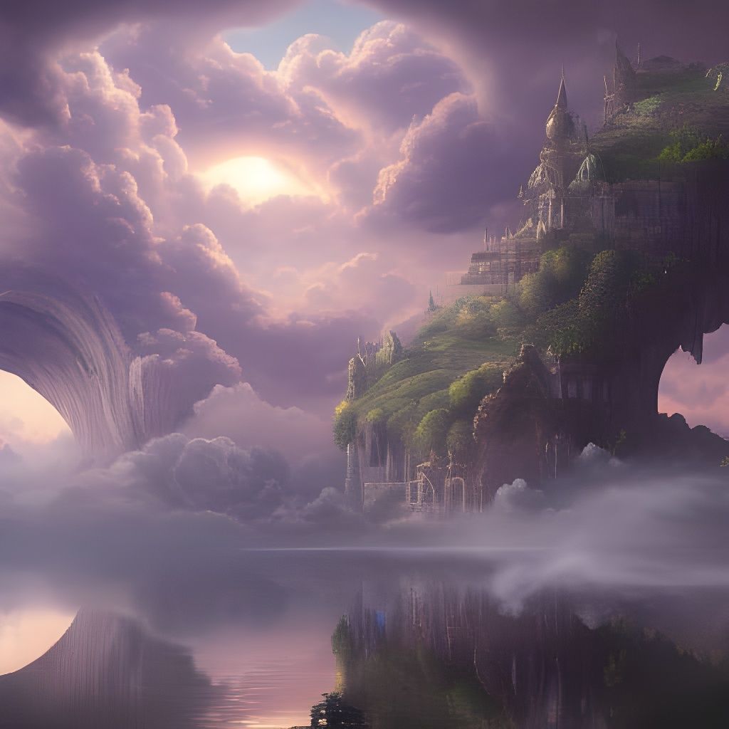 floating castle lands - AI Generated Artwork - NightCafe Creator