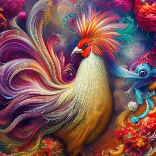Punk Rooster - AI Generated Artwork - NightCafe Creator