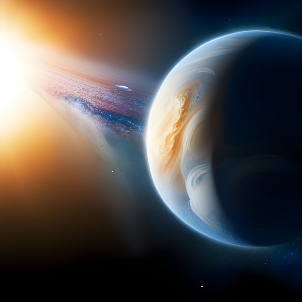 Unknown planet in front of a star - AI Generated Artwork - NightCafe ...