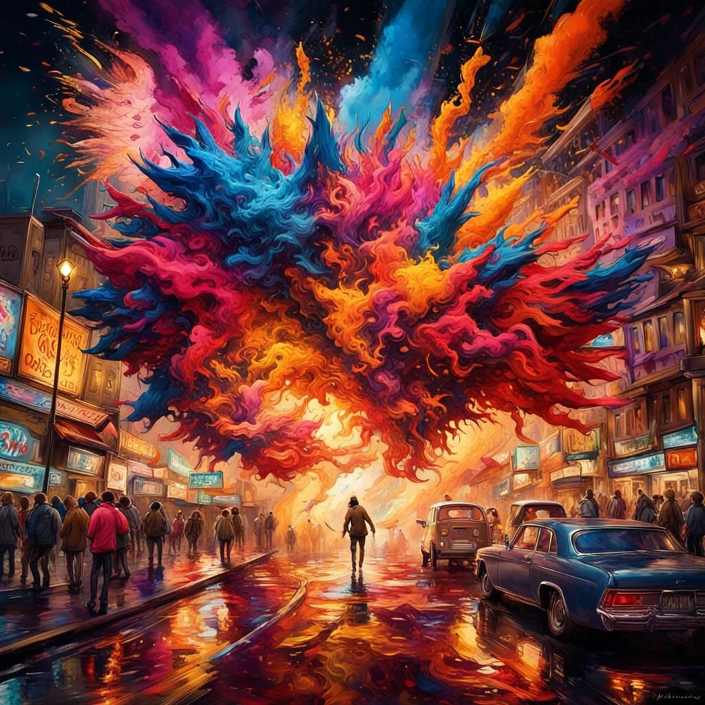 Explosion of colour - AI Generated Artwork - NightCafe Creator