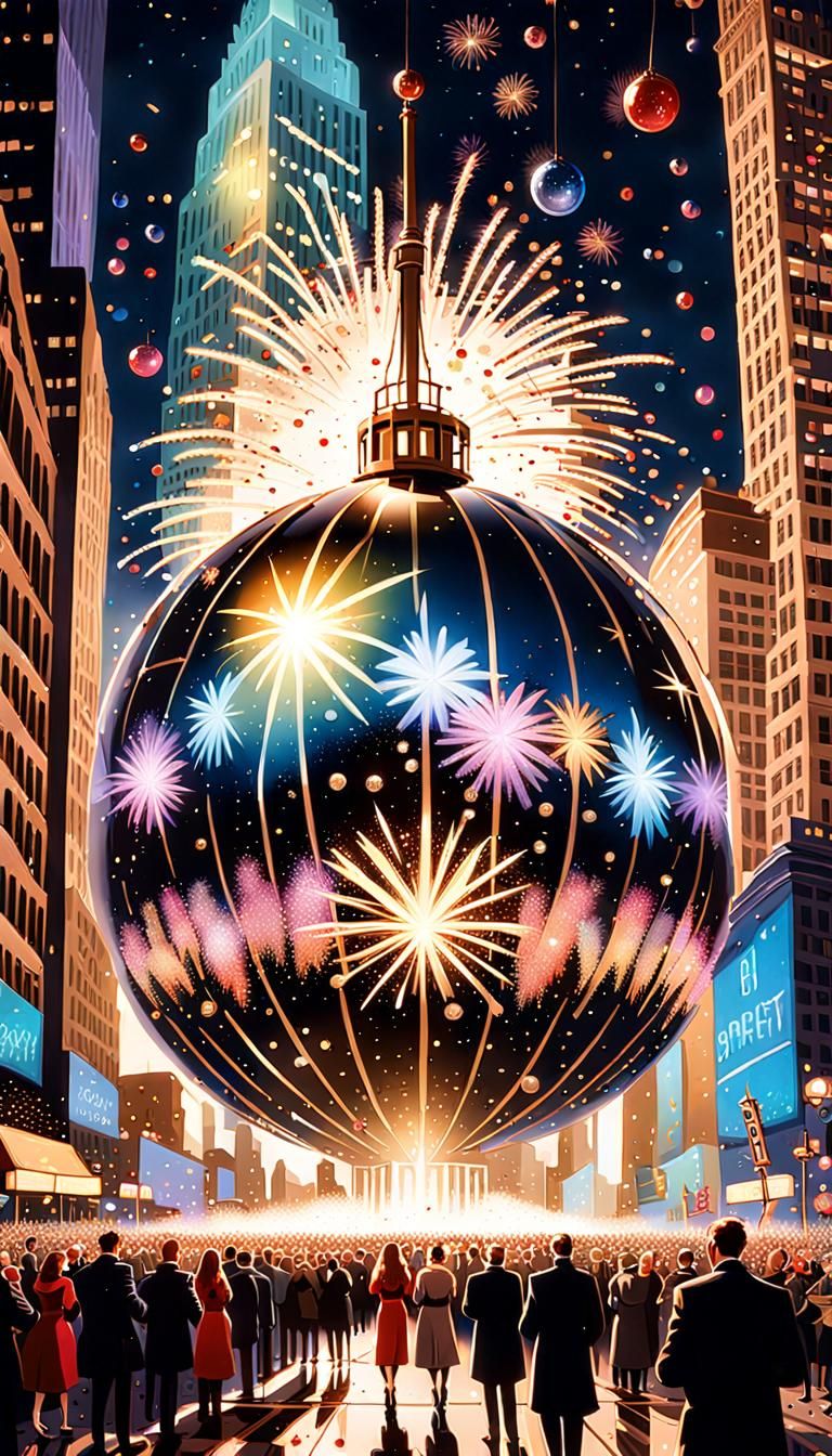New Year's Eve Iconic Ball Drop 1. - AI Generated Artwork - NightCafe ...