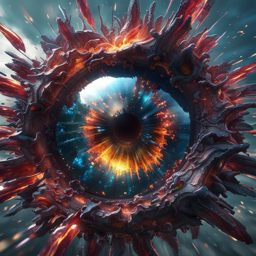Glass eye explosion - AI Generated Artwork - NightCafe Creator