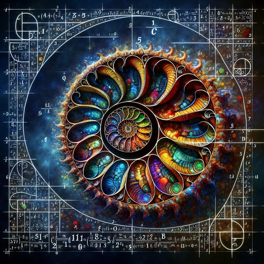 An Ammonite Shell Showcasing It's Spiral Structure as a Fibonacci ...